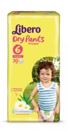 Трусики Libero Dry Pants, 6 (13-20 кг), 30 шт.: 9 ₽, артикул № 73949767 ...