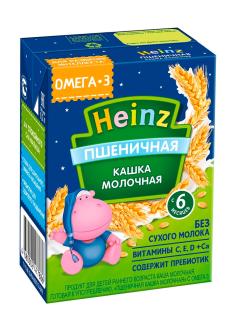 Каша молочная жидкая Heinz, пшеничная с Омега 3, 200 г.: 29 ₽, артикул ...