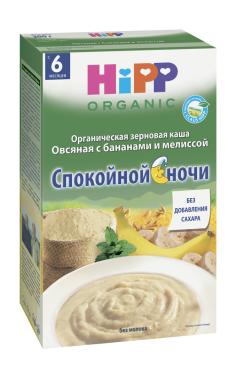 Хипп - каша зерновая "Спокойной ночи "Овсяная с бананами и мелиссой", 6 ...