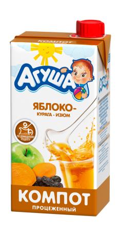 Компот "Агуша" Курага-Изюм-Яблоко 0.0% 500мл CombiblocCompact: 48 ...