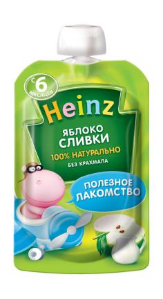 Хайнц Пюре Яблоко, сливки с 6 мес. для дет. пит. 90г: 9 ₽, артикул ...