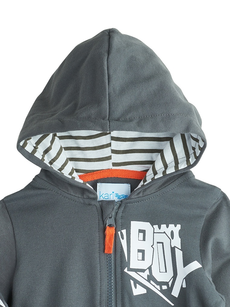 Толстовка для мальчика, на молнии, с капюшоном SS19B13901030: цвет gray ...